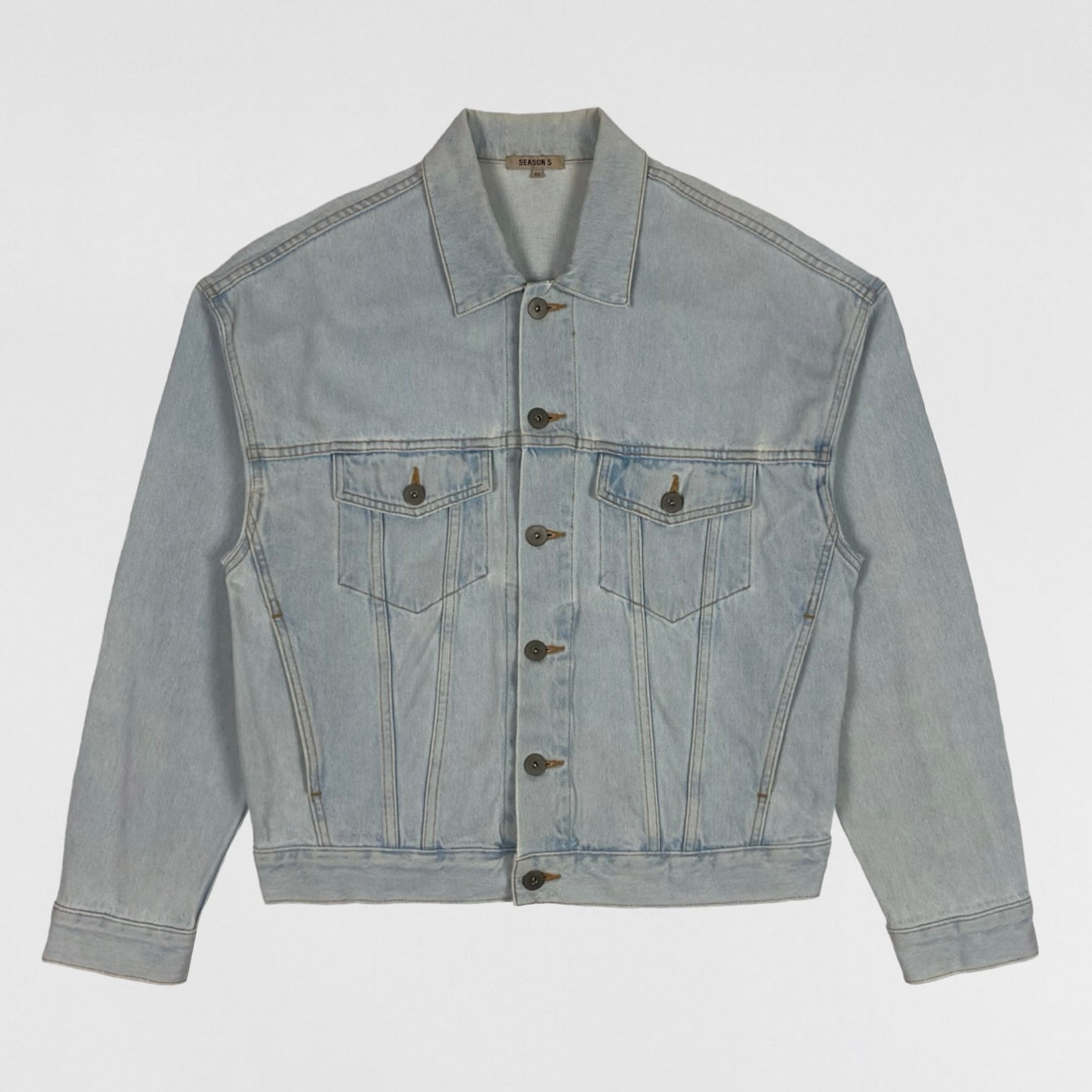 Yeezy Season 5 Denim Jacket In Faded Indigo | Paris Saint